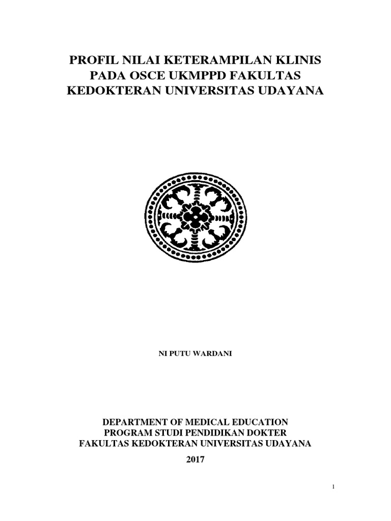 Osce Ukmppd FK Unud PDF | PDF | Pengembangan Diri