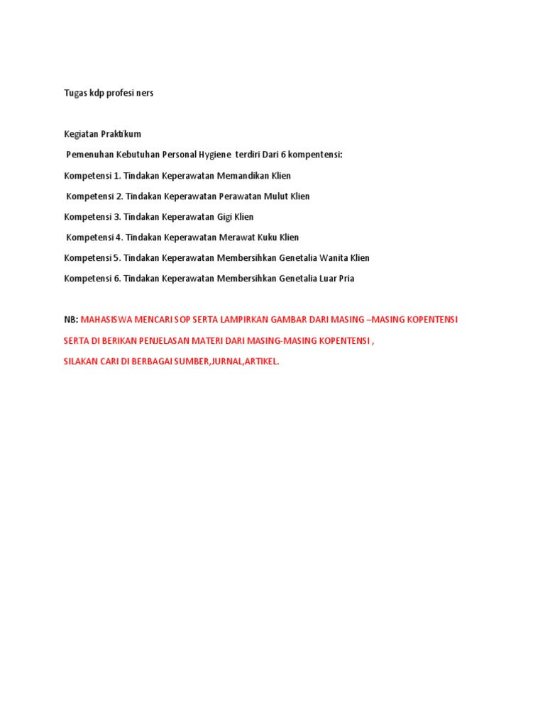 Tugas KDP Ners TGL 21 Oktober 2020 | PDF