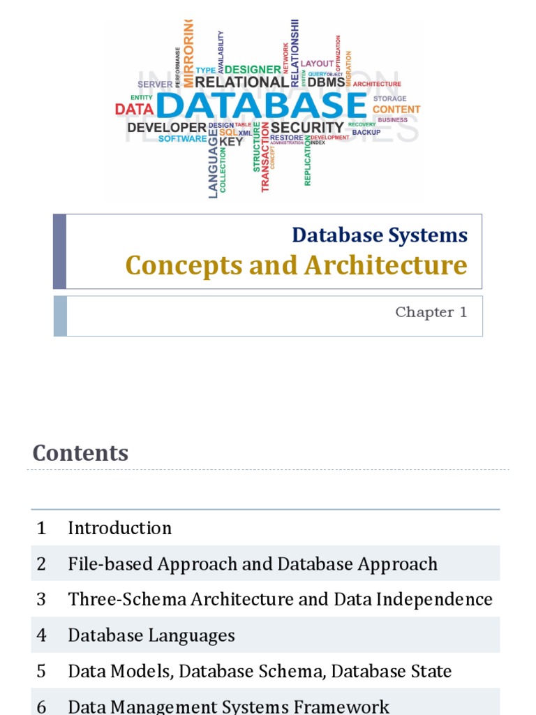 Concepts and Architecture: Database Systems | PDF | Conceptual Model | Data Model