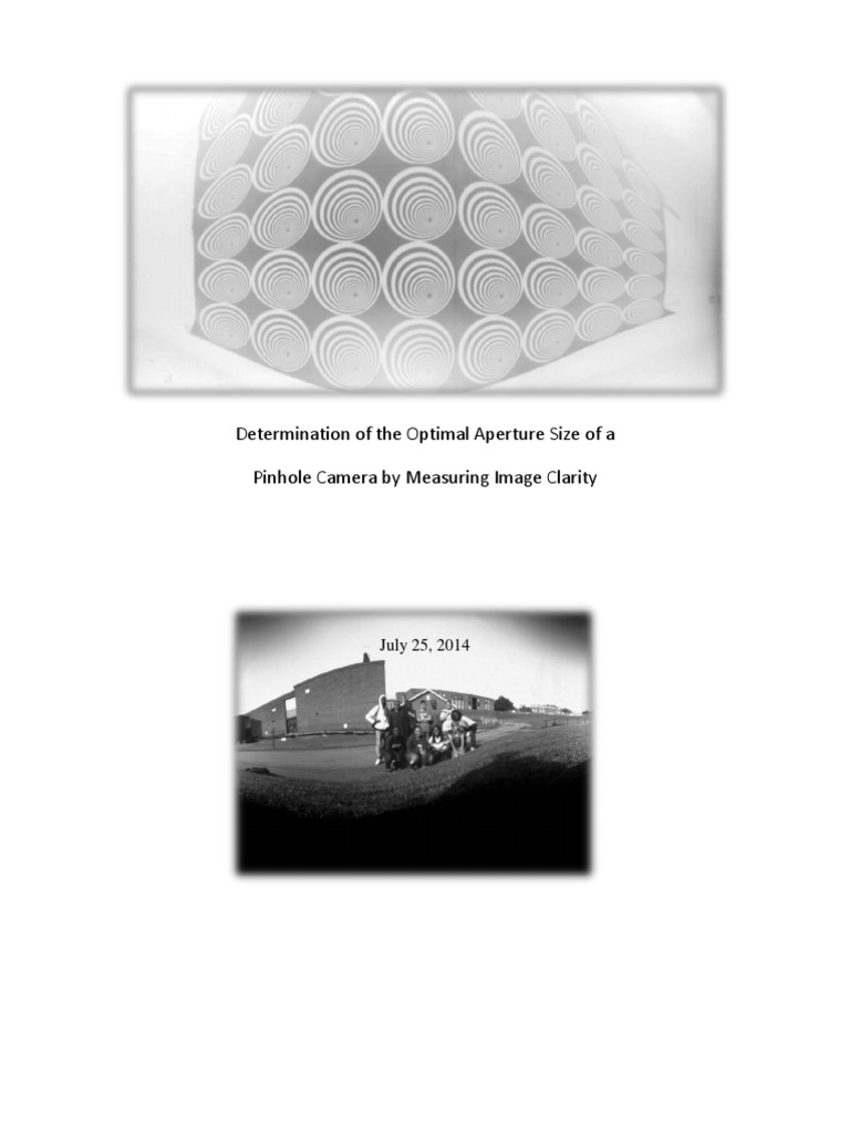 Determining Optimal Pinhole Camera Aperture Size Using Image Clarity ...