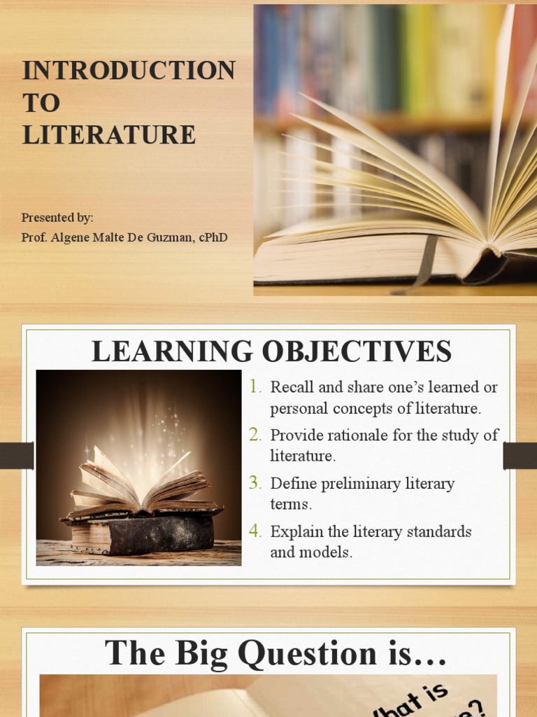 1 - Introduction To Literature (1) .PPSX | PDF | Aesthetics | Cognitive ...