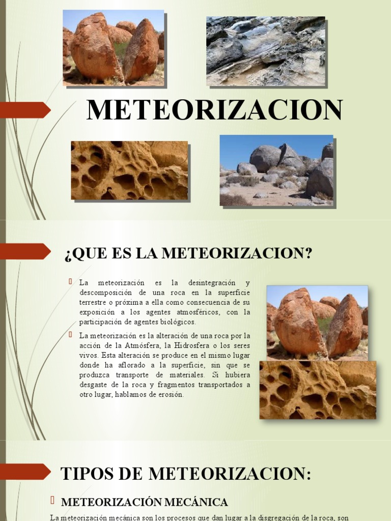 METEORIZACION | PDF | Meteorización | Roca (geología)