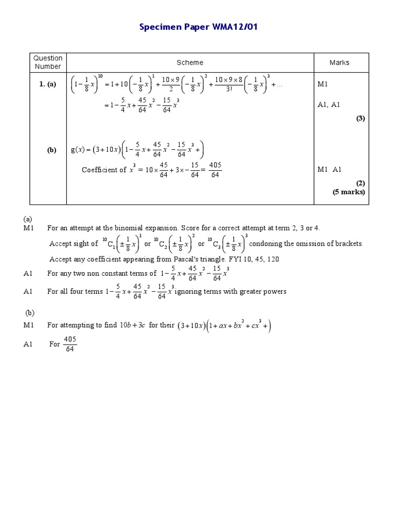 P2 - Specimen Paper - MS | PDF | Trigonometric Functions | Equations