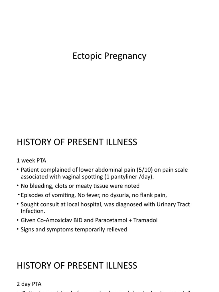 Ectopic Pregnancy Diagnosis and Management | PDF | Diseases And ...