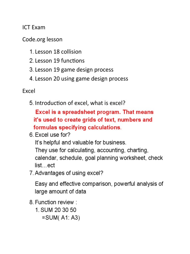 ICT Exam | PDF | Integer (Computer Science) | Numbers