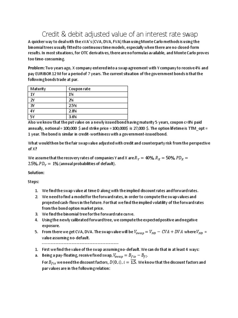 Interest Rate Swap Valuation Adjustments | PDF