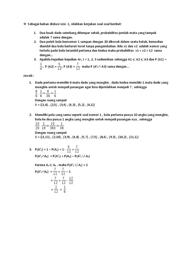Diskusi 1 Inferensi Bayesian BCW | PDF