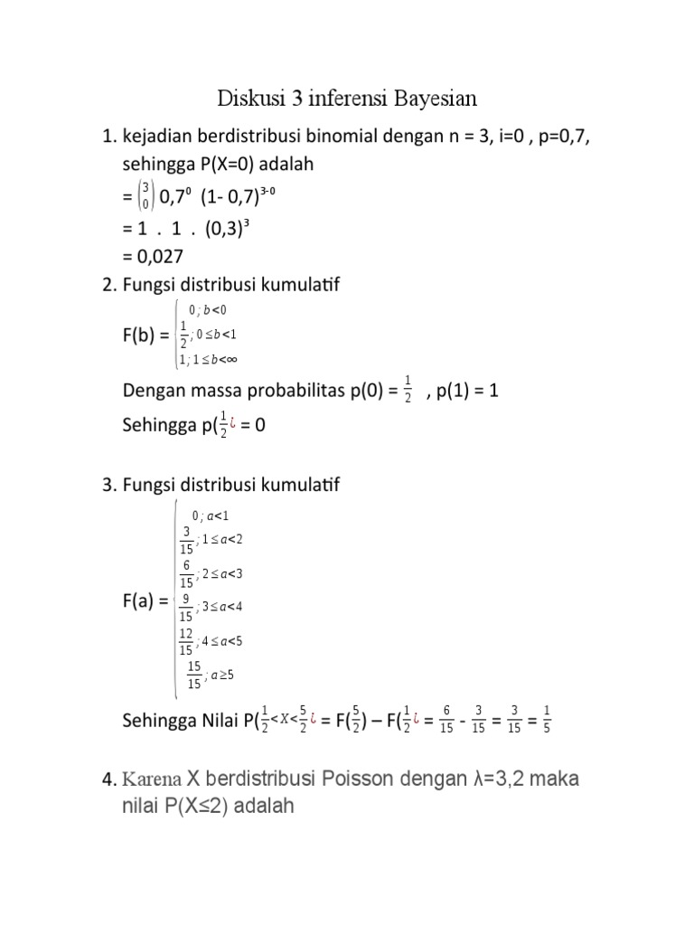 Diskusi 3 Inferensi Bayesian Handriano1 | PDF