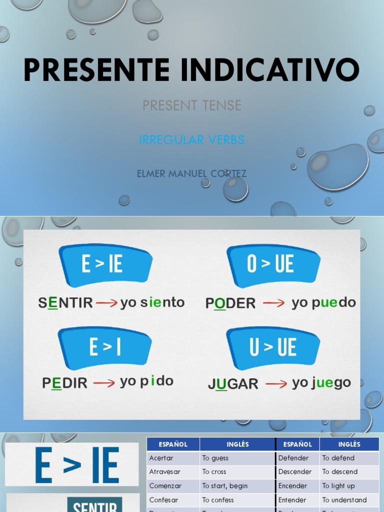 Presente Indicativo Irregulares | Download Free PDF | Grammar ...