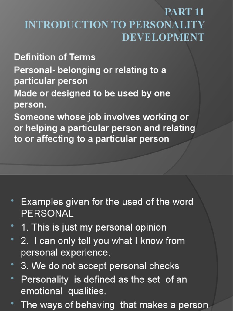 PART LESSON ON iNTRODUCTION TO Perdev | PDF | Psychology | Neuroscience