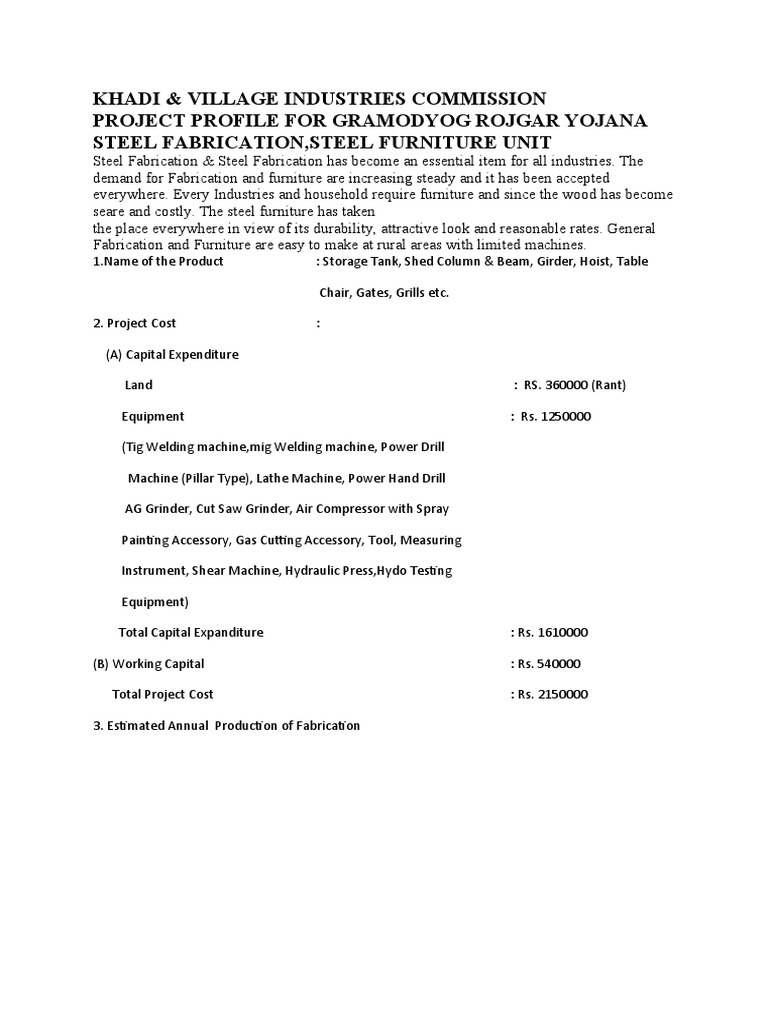 Steel Fabrication & Furniture Unit Guide | PDF | Home & Garden ...