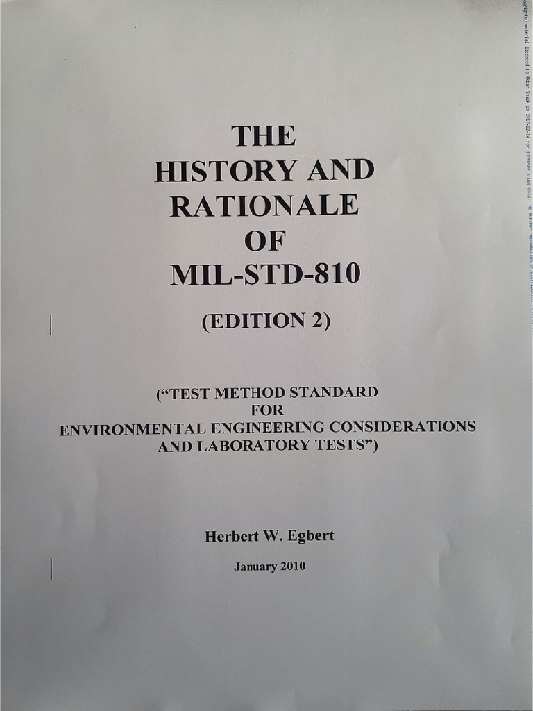 History and Rationale of MILS-STD-810 | PDF