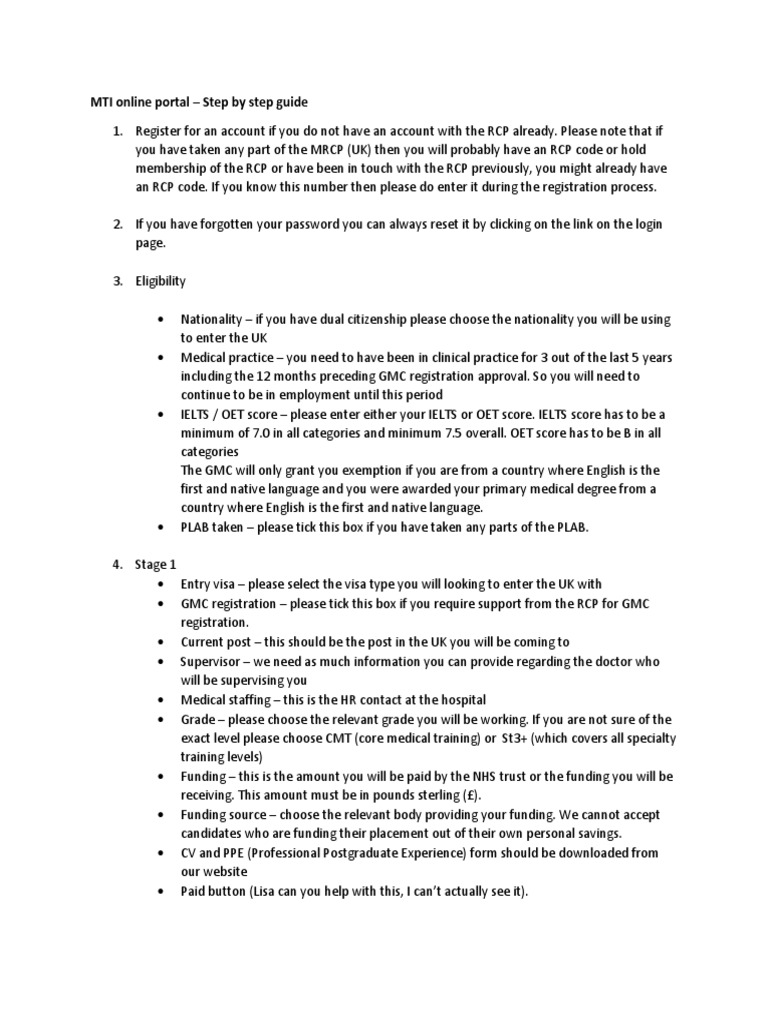 Mti Online Portal Step by Step Guide | PDF | International English ...