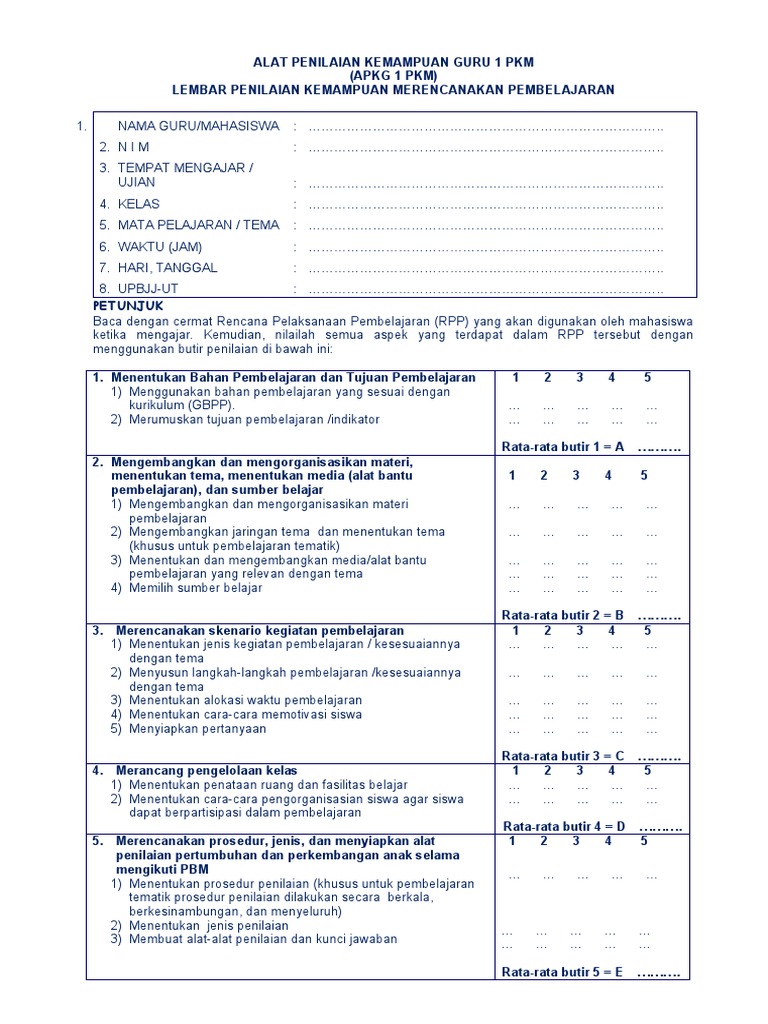 Format APKG 1 PKM S1 PGSD | PDF