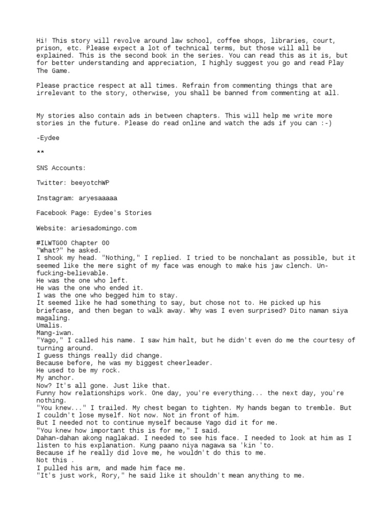 Beeyotch - Game Series 2 in Love With The Game | PDF