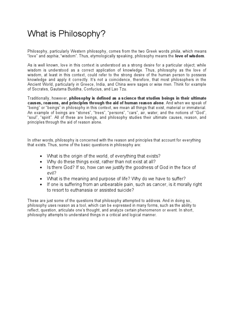 What Is Philosophy?: Causes, Reasons, and Principles Through The Aid of ...