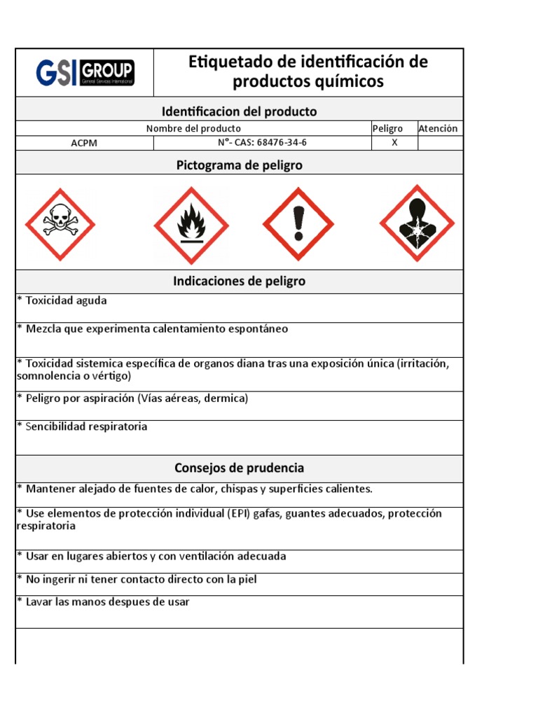 5 - Ficha de Seguridad ACPM (Sga) | PDF
