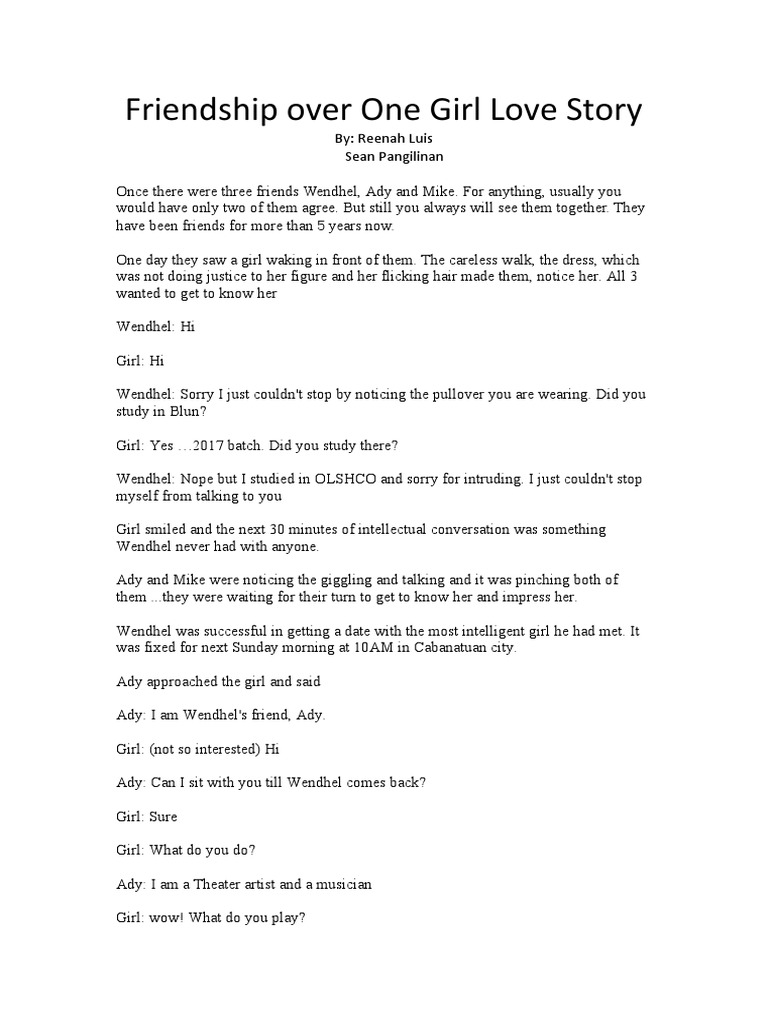 Love Triangle: A Friendship Story | PDF | Poetry