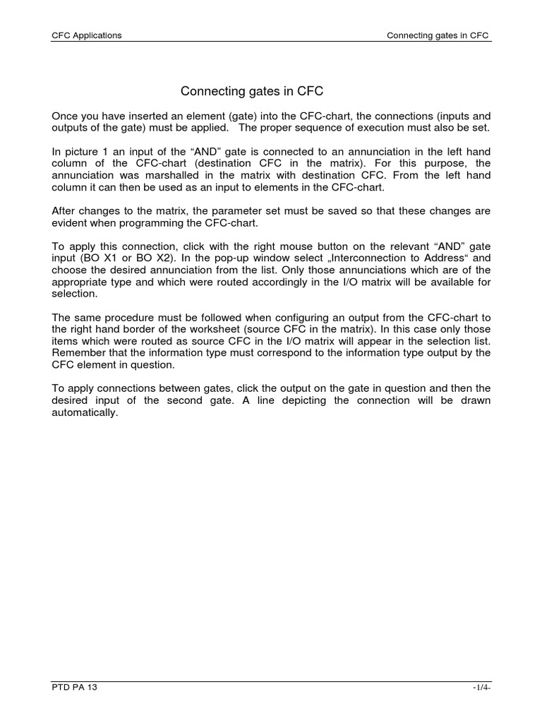 CFC Applications Connecting Gates in CFC | PDF | Information | Computer ...