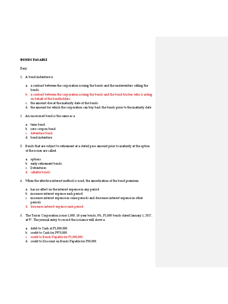 An Analysis of Key Concepts Related to Bonds Payable | PDF | Bonds ...
