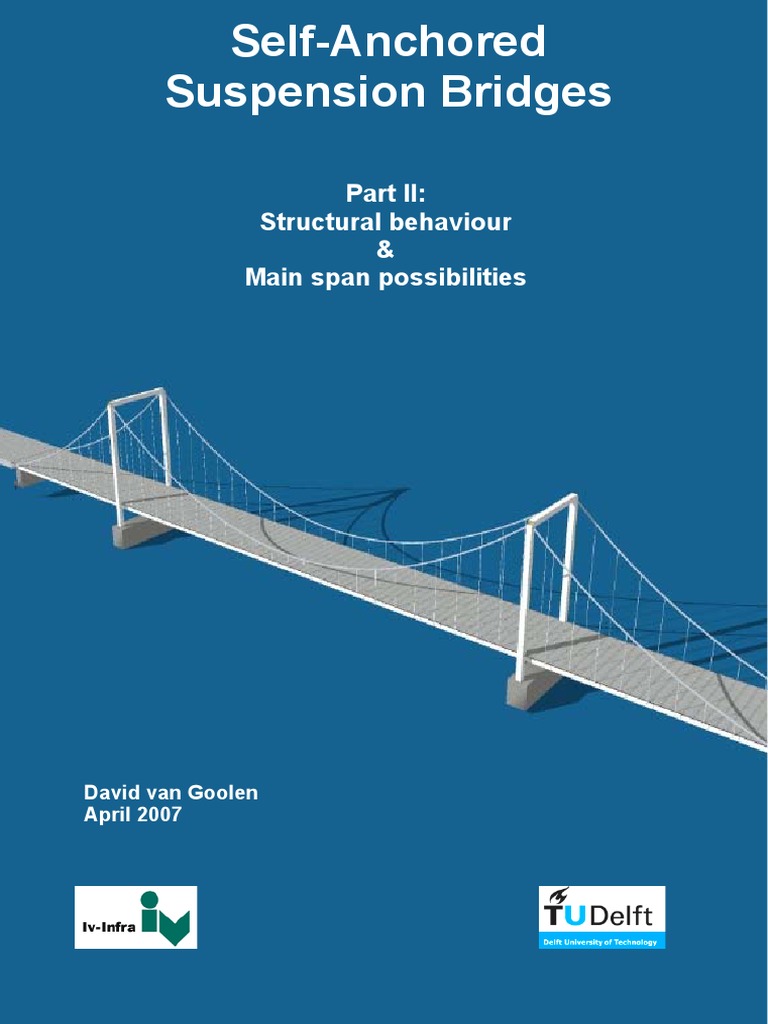Main Span Analysis of Self-Anchored Bridges | PDF | Bending | Beam ...