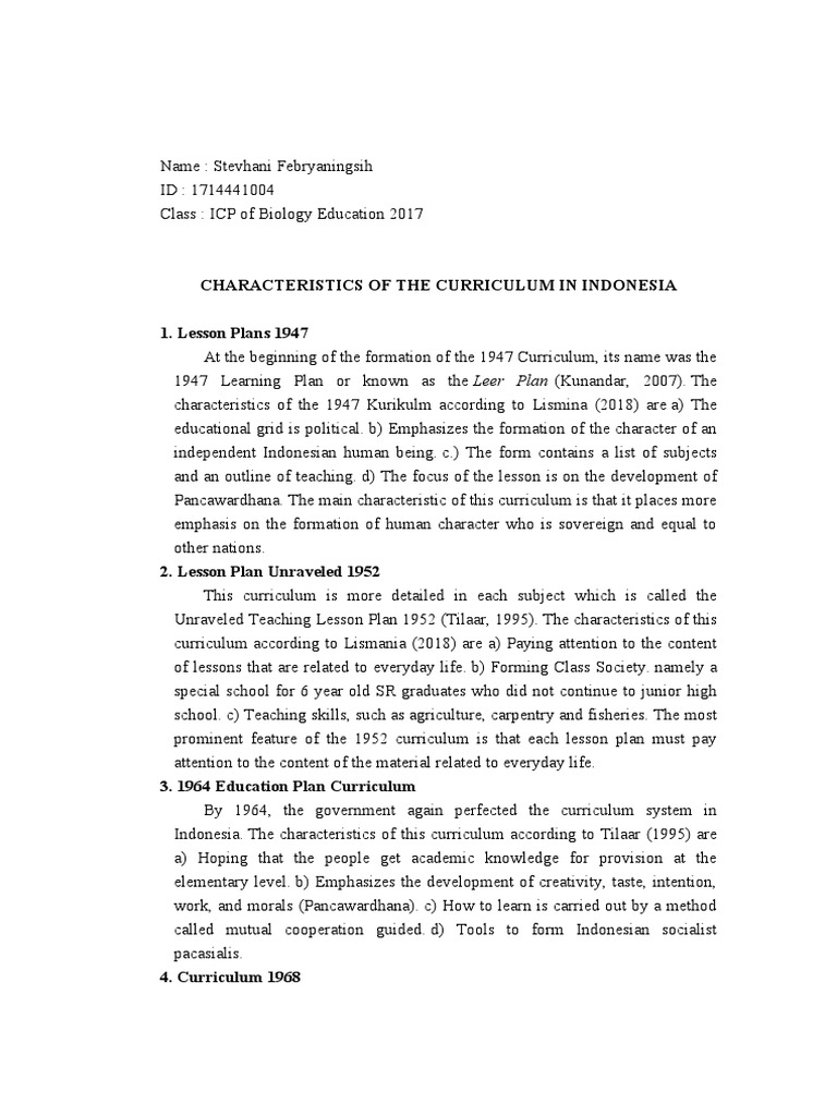 An Overview of the Evolution and Characteristics of Indonesian ...