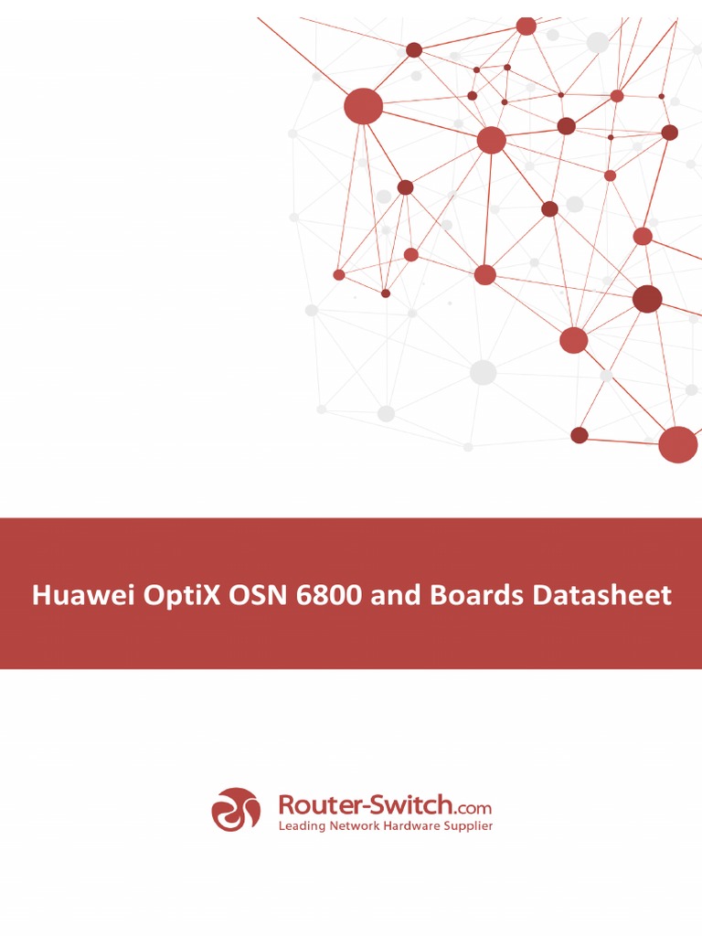 Huawei Optix Osn 6800 and Boards Datasheet | PDF | Wavelength Division ...