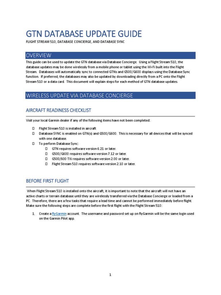 GTN Database Update Guide | PDF | Databases | Personal Computers