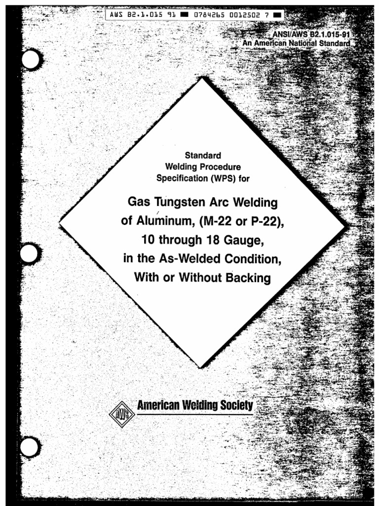 WS B2.1.015 91 | PDF | Welding | Construction