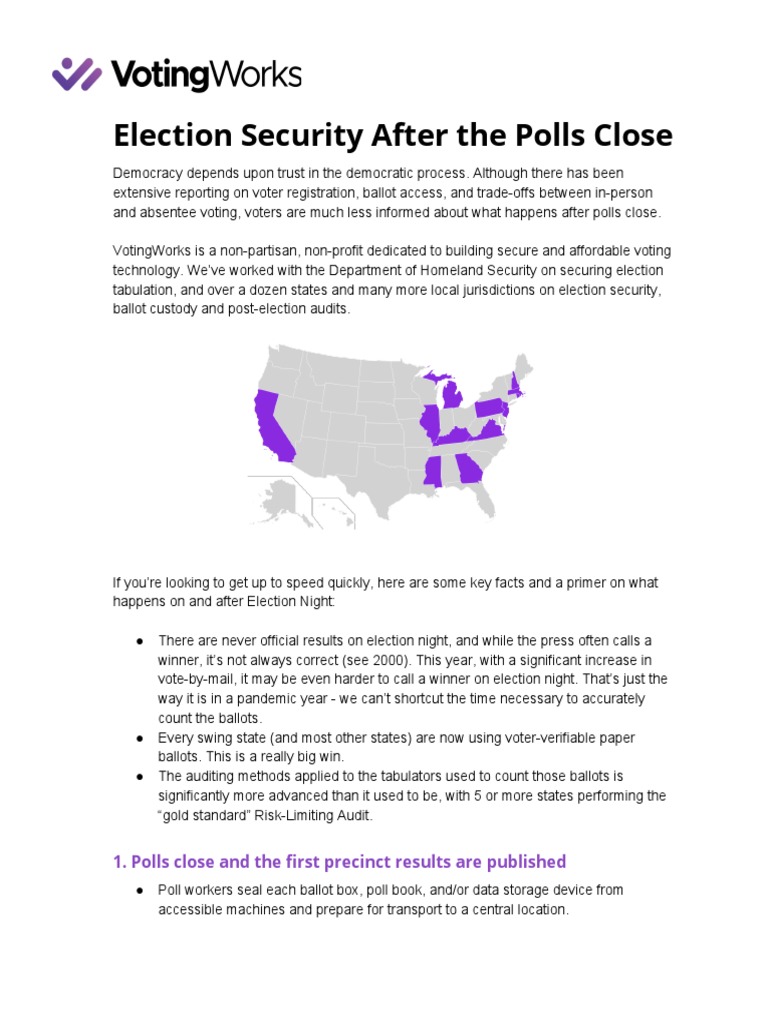 Election Security After The Polls Close | PDF