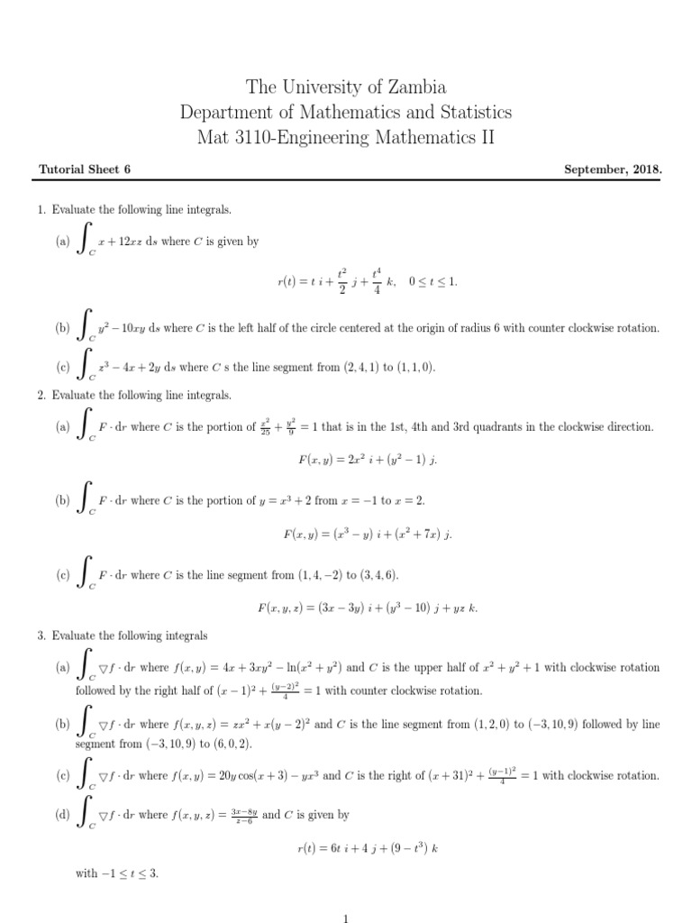 Line Integrals and Fundamental Theorem | PDF | Spacetime | Mathematical ...