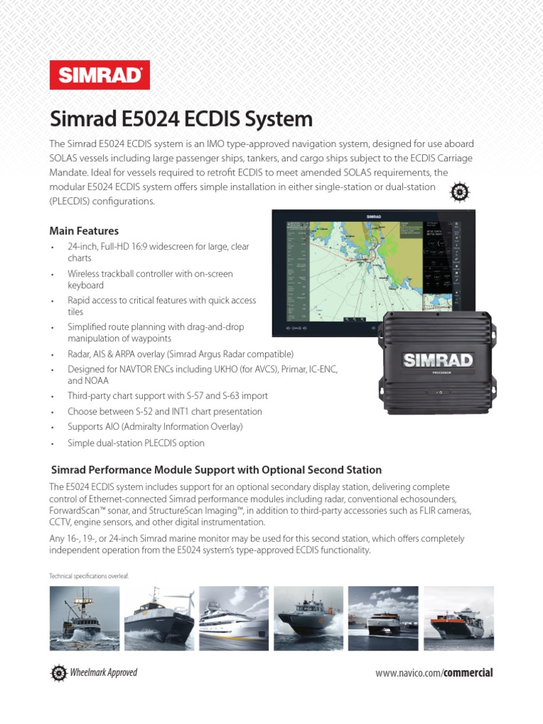 Simrad E5024 ECDIS System: Main Features | PDF | Information And Communications Technology ...
