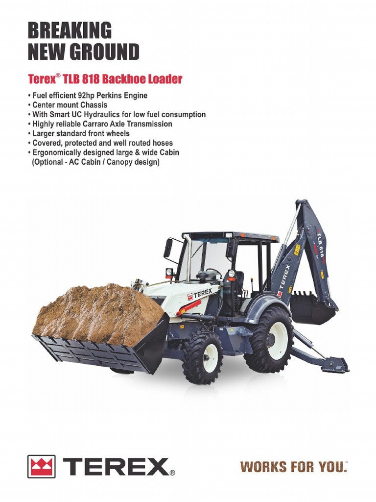 Fuel Efficient and Reliable Terex TLB 818 Backhoe Loader: Key Features ...