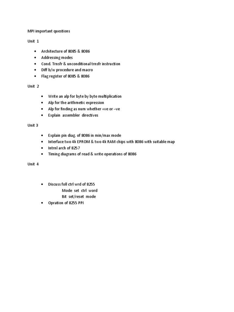 MPI Important Questions | PDF