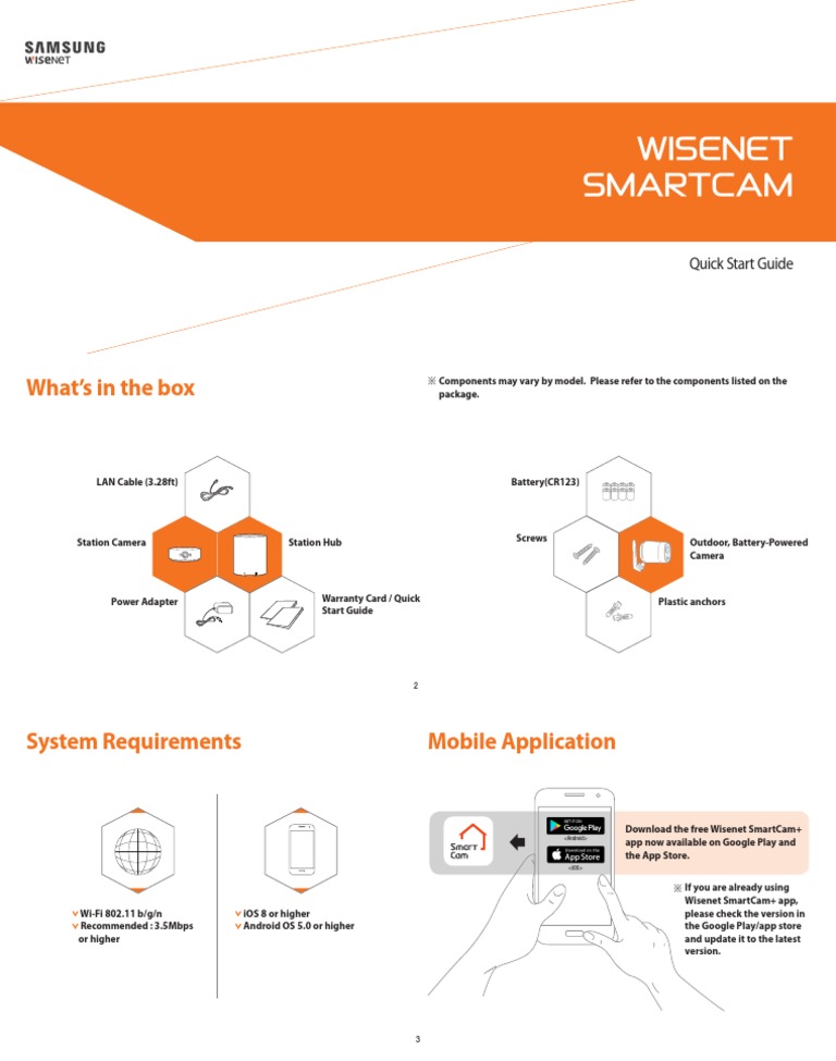 Wisenet Quick Guide - SmartCam A1 Indoor - 170718 - EN | PDF | Google ...