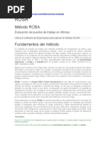 Metodo Rosa Ergonomia | PDF | Factores humanos y ergonomía | Periférico