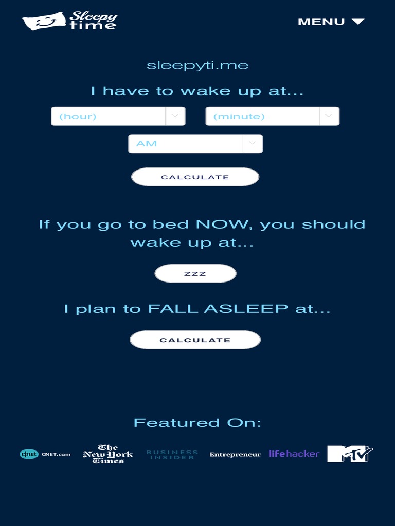 Sleepyti - Me Bedtime Calculator | PDF