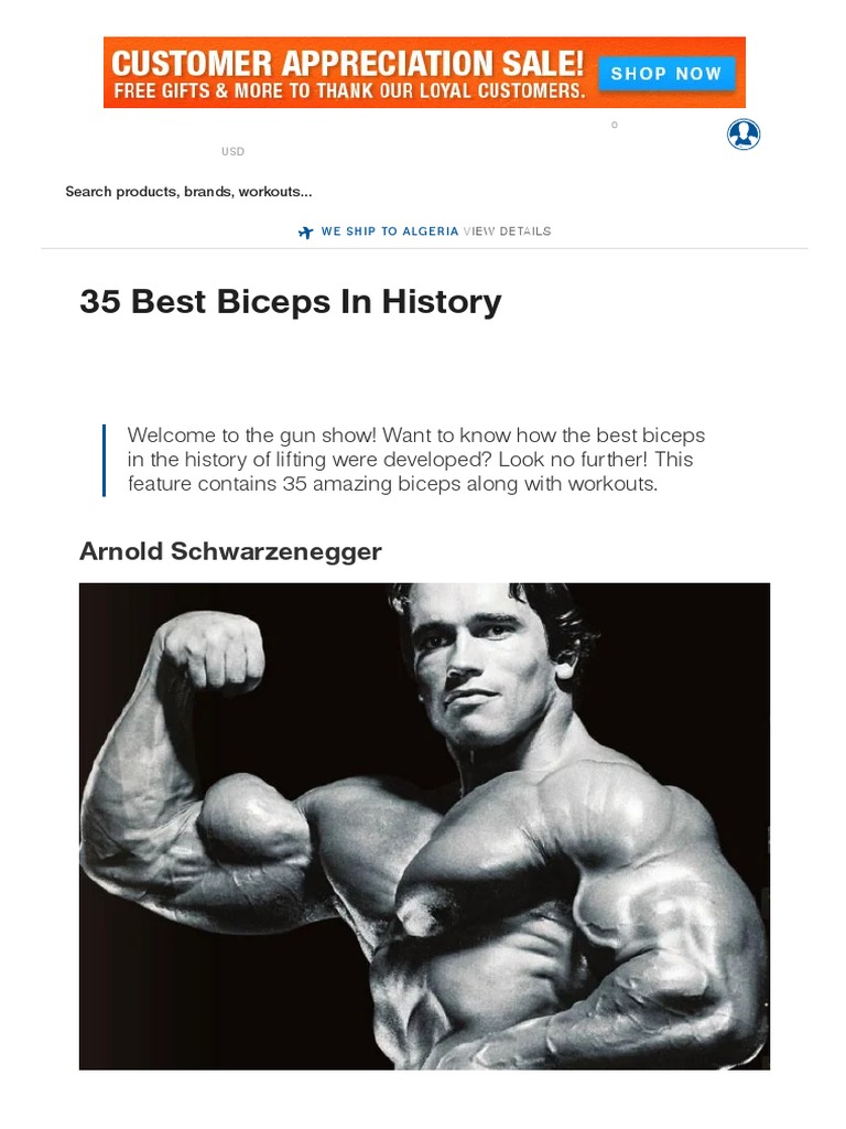 35 Best Biceps in History - Muscle & Strength | PDF | Physical Exercise ...