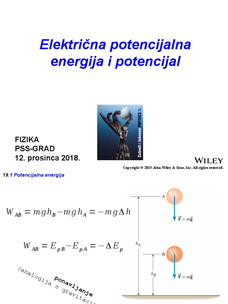Elektricna Potencijalna Energija I Potencijal | PDF