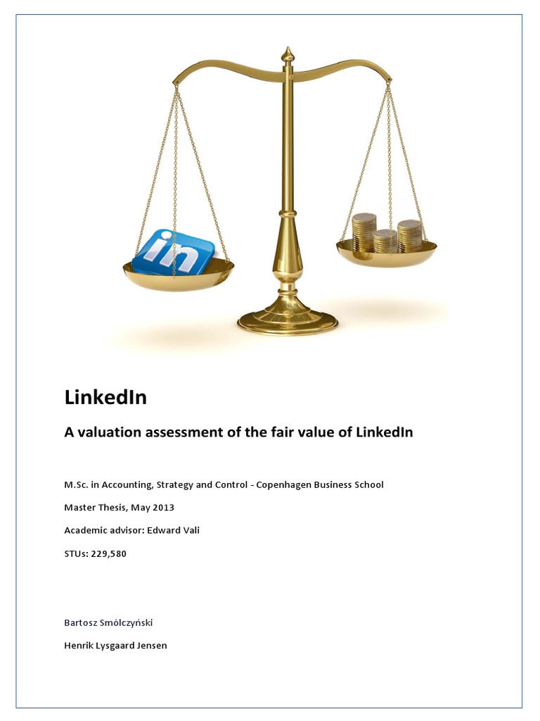 LinkedIn Company Valuation | PDF | Discounted Cash Flow | Valuation ...