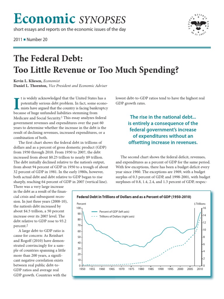 ES1120 | PDF | National Debt Of The United States | Debt To Gdp Ratio