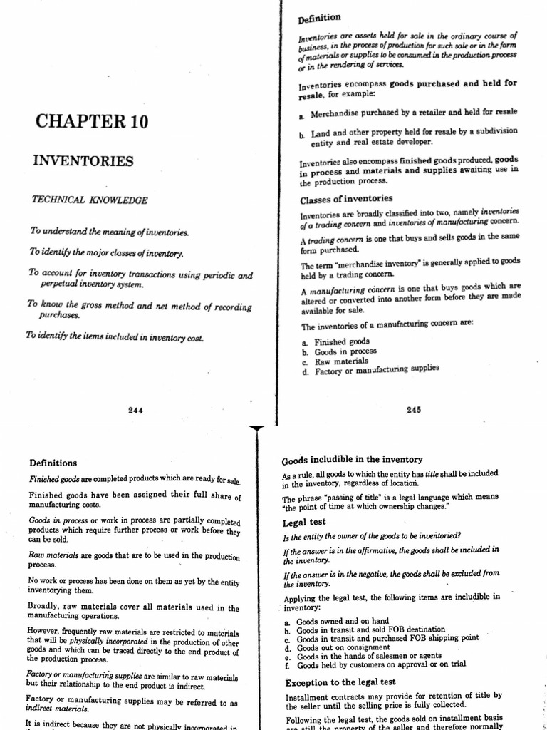 Chapter 10 Inventory | PDF