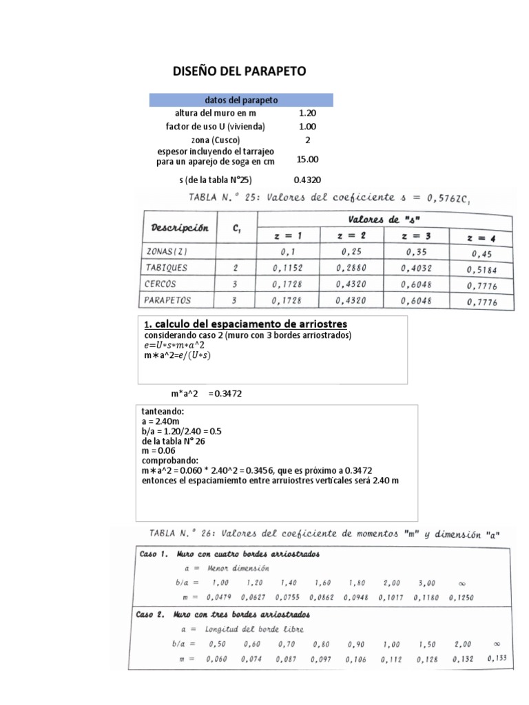 Diseño de Parapeto | PDF