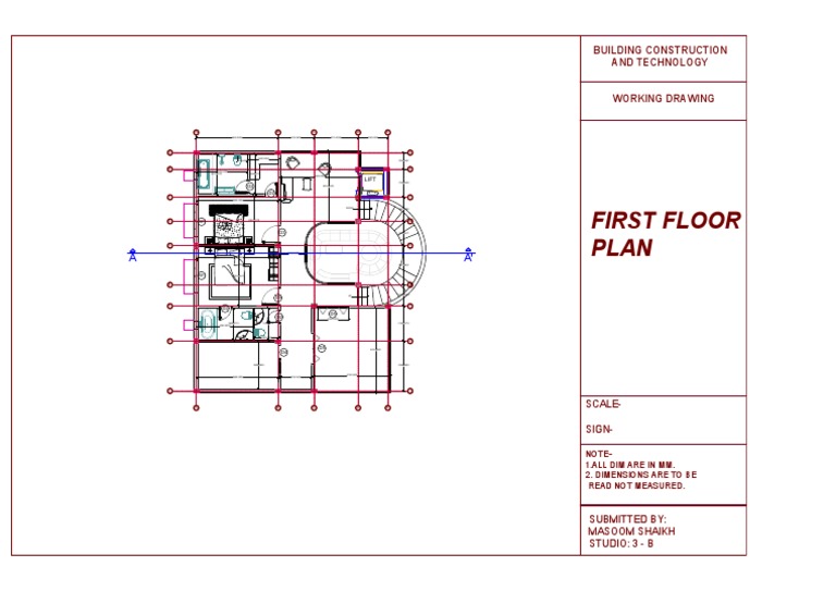 First Floor Plan: Working Drawing | PDF | Chess | Chess Openings