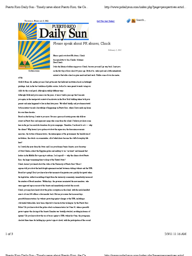 Berkan Letter | PDF | Puerto Rico | Freedom Of Speech