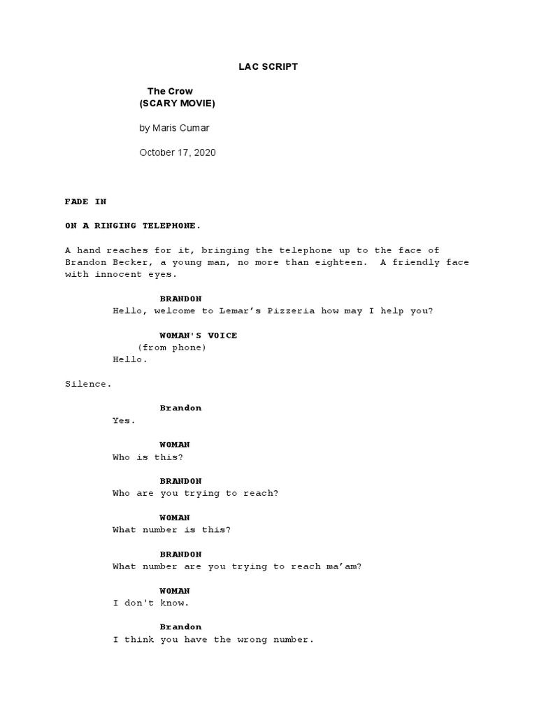 Lac Script Opening Scene | PDF