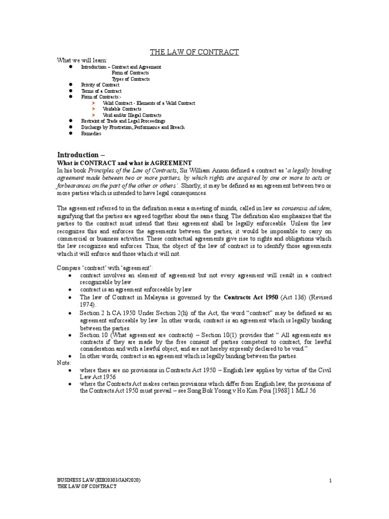 2020 - 1 (I) - NOTES CONTRACT (SEM JULY 2020) - AMENDED | PDF | Burden ...