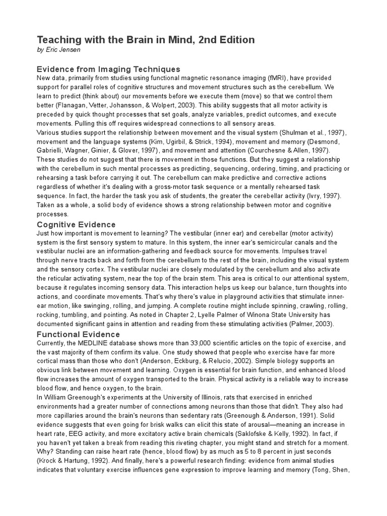 Educators' Guide to Brain-Based Learning | PDF | Cerebellum ...
