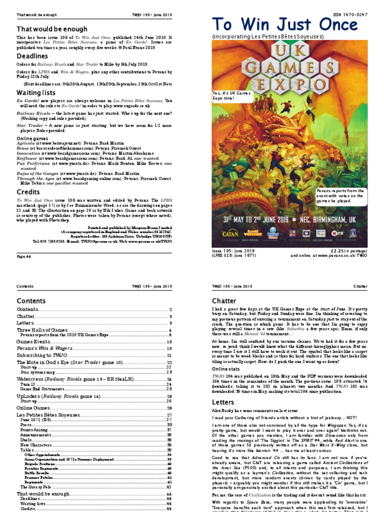 To Win Just Once: That Would Be Enough | PDF | Leisure