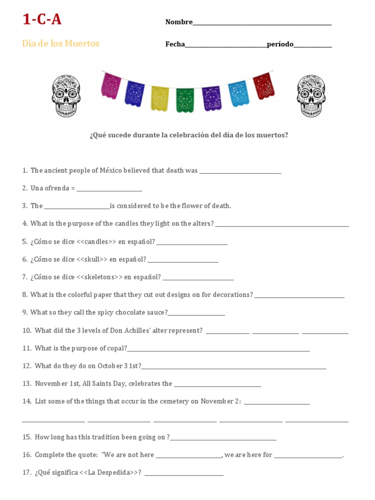 1-C-A Día de Los Muertos 1 | PDF | Traditions | Cultural Aspects Of Death